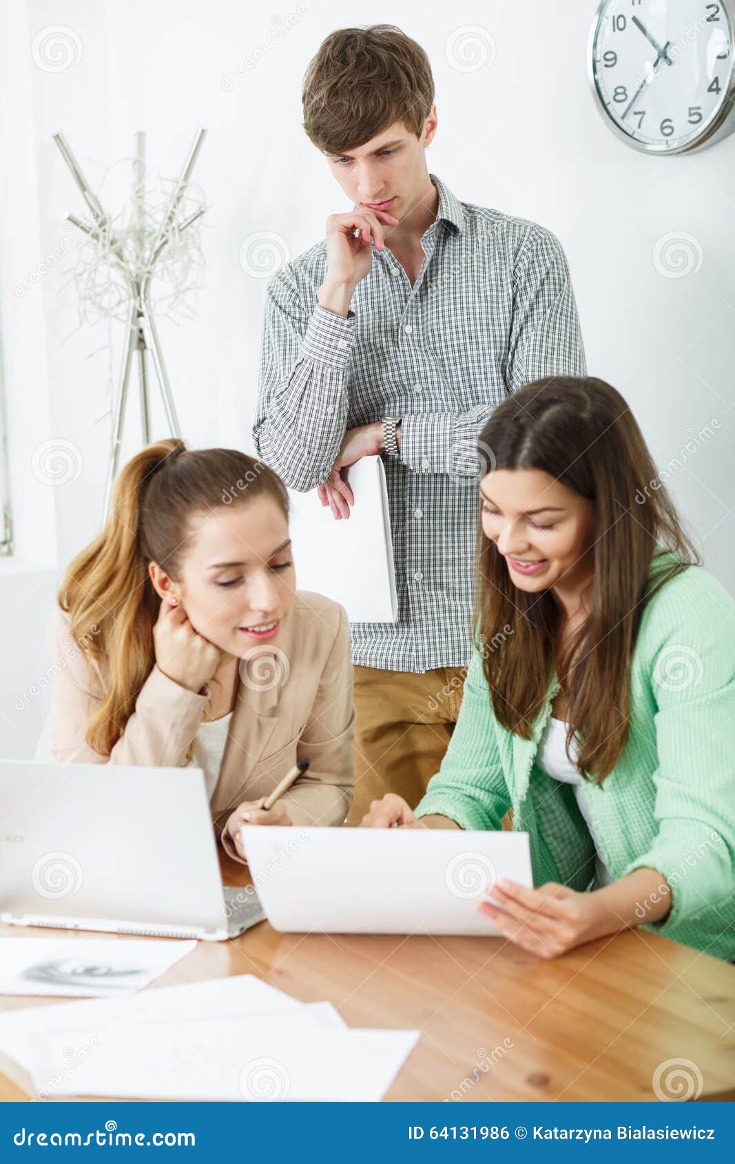 Young People Working in Studio Stock Photo - Image of brainstorm ...