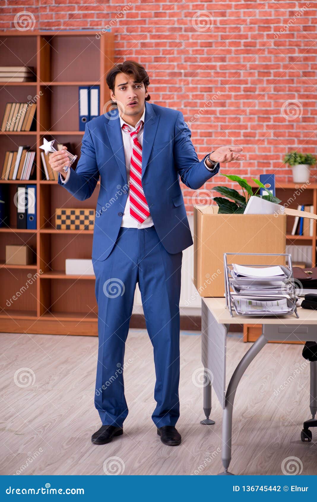 The Young Person Being Fired from His Work Stock Photo - Image of ...