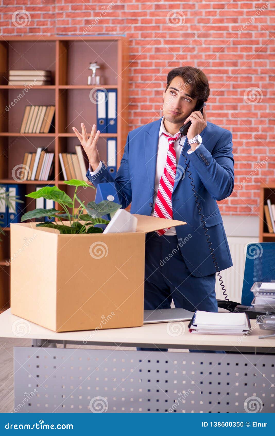The Young Person Being Fired from His Work Stock Photo - Image of ...