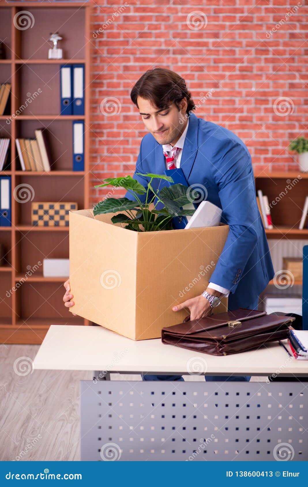 The Young Person Being Fired from His Work Stock Image - Image of ...