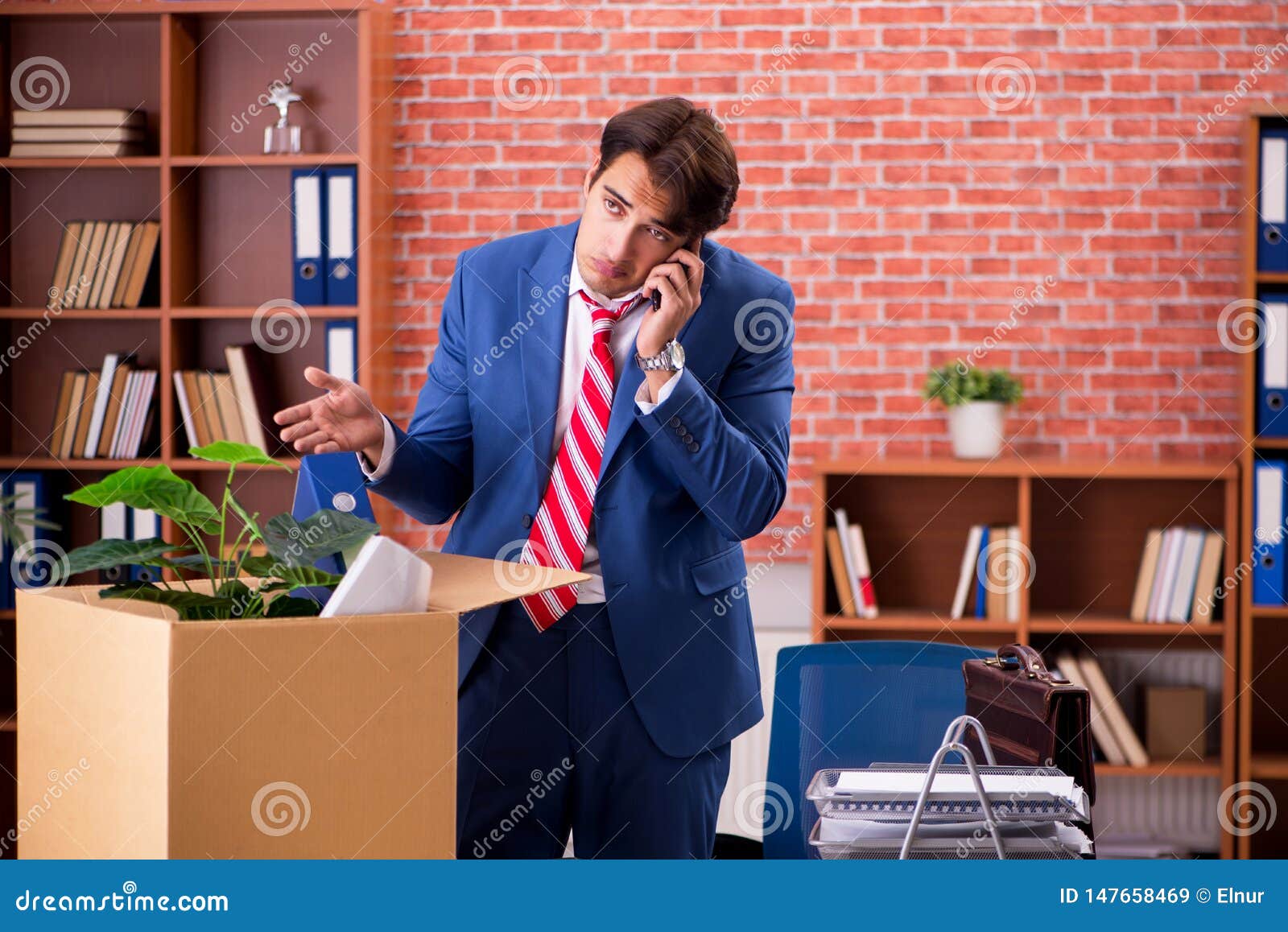 The Young Person Being Fired from His Work Stock Image - Image of ...