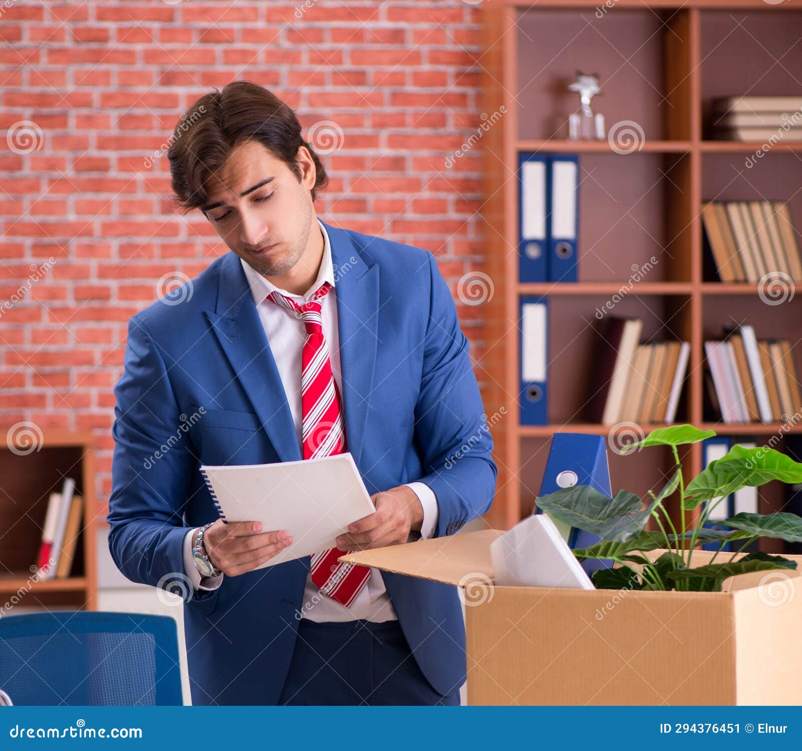 Young Person Being Fired from His Work Stock Image - Image of expat ...