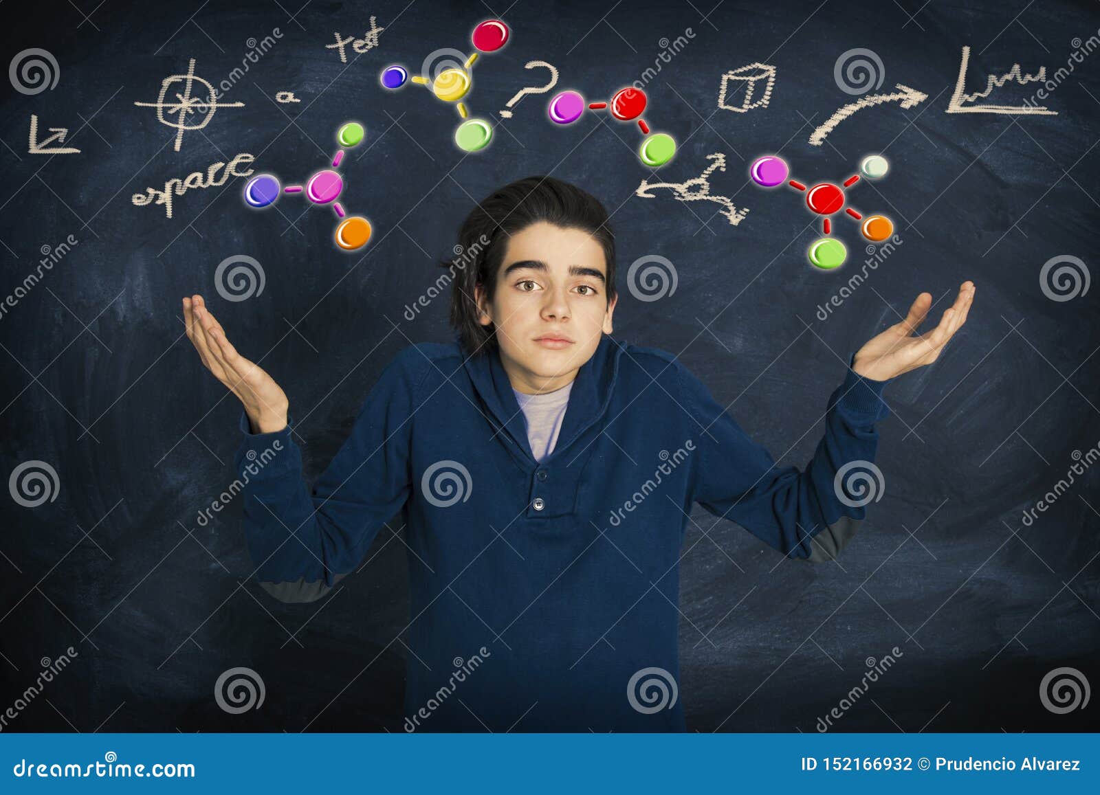 Young Person with Expression of Problems Stock Photo - Image of ...