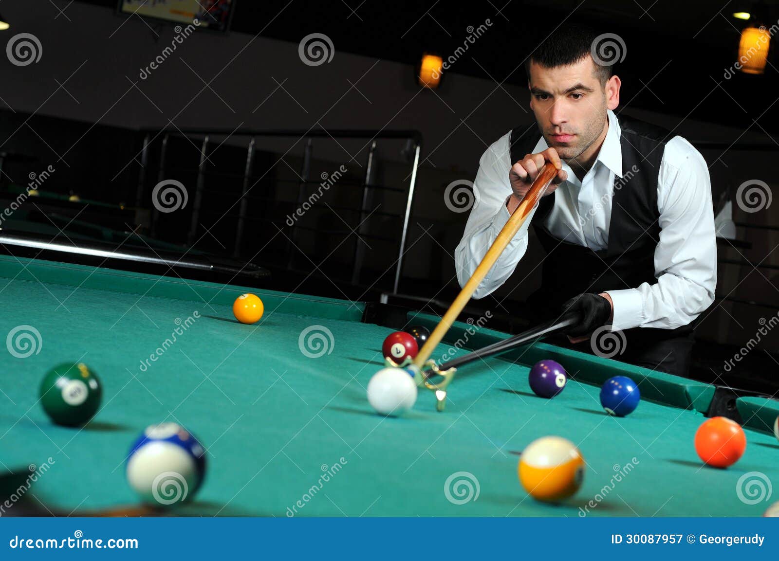 Billiard stock image. Image of entertainment, indoor - 30087957