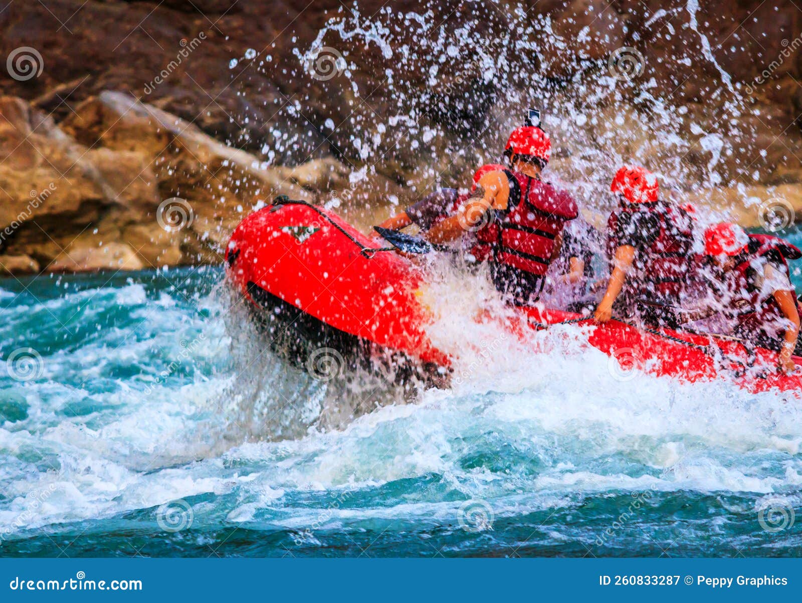 Young Persons Rafting on the Ganges River in Rishikesh Stock Image ...