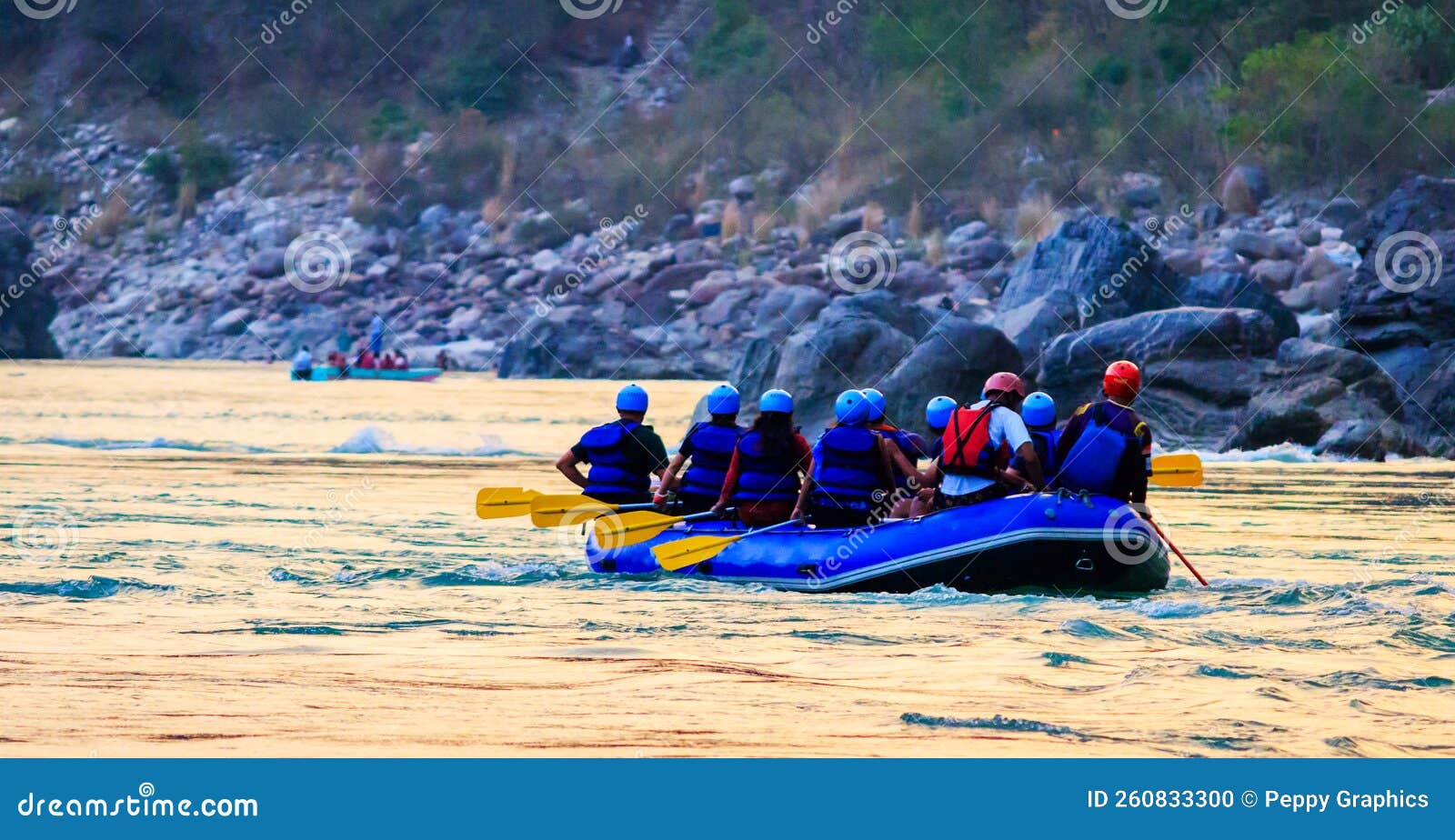 Young Persons Rafting on the Ganges River in Rishikesh Editorial Image ...