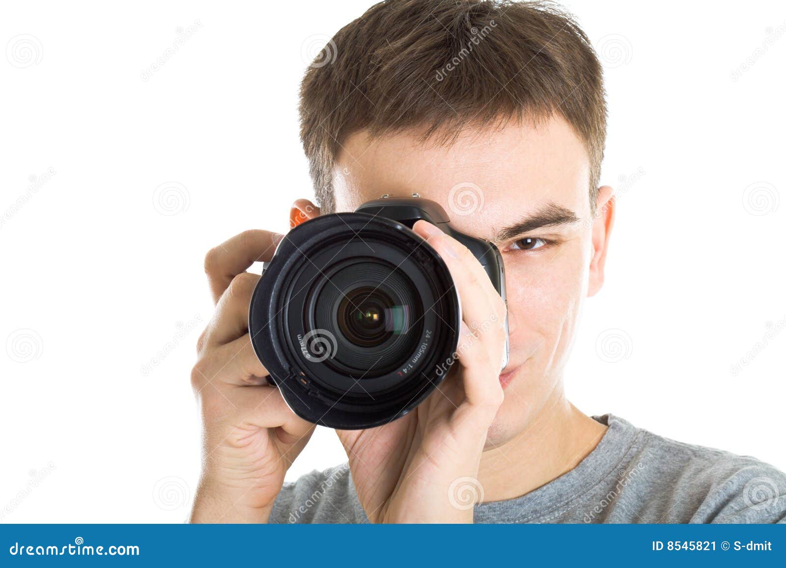 Young Photographer with Camera Stock Image - Image of digital, people ...