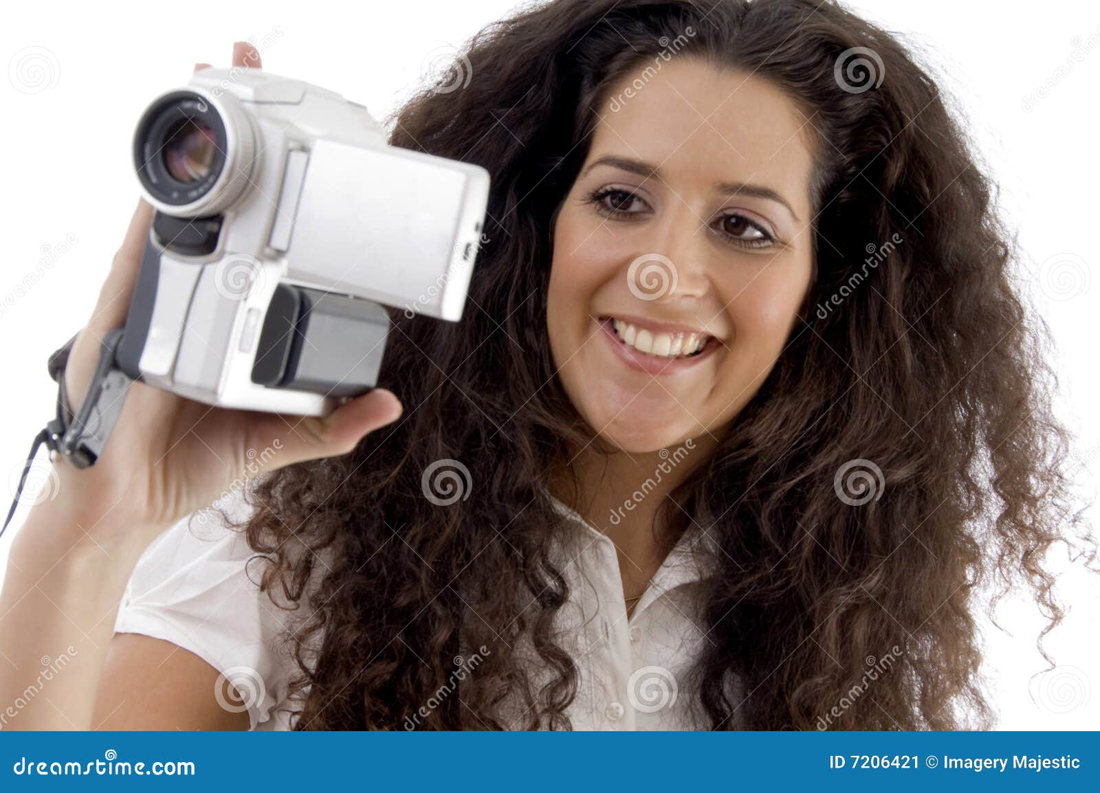 Young Photographer Making Video with Handy Cam Stock Image - Image of ...