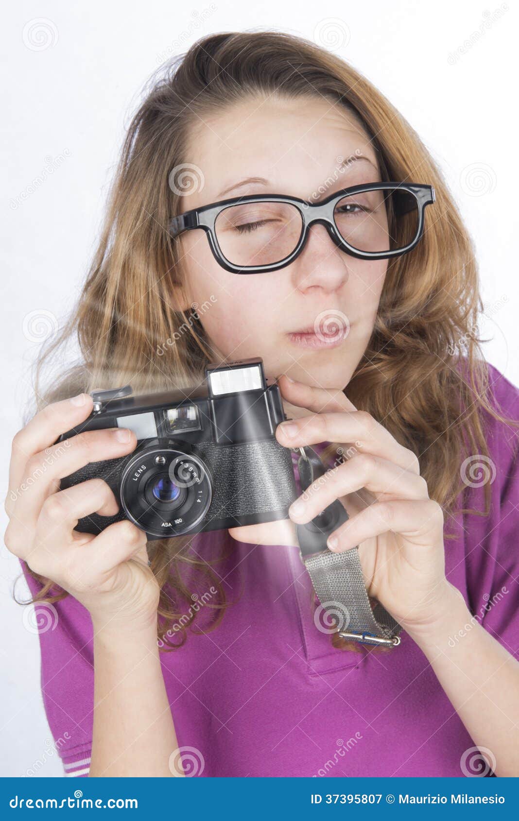 Young photographer nerd stock image. Image of isolated - 37395807