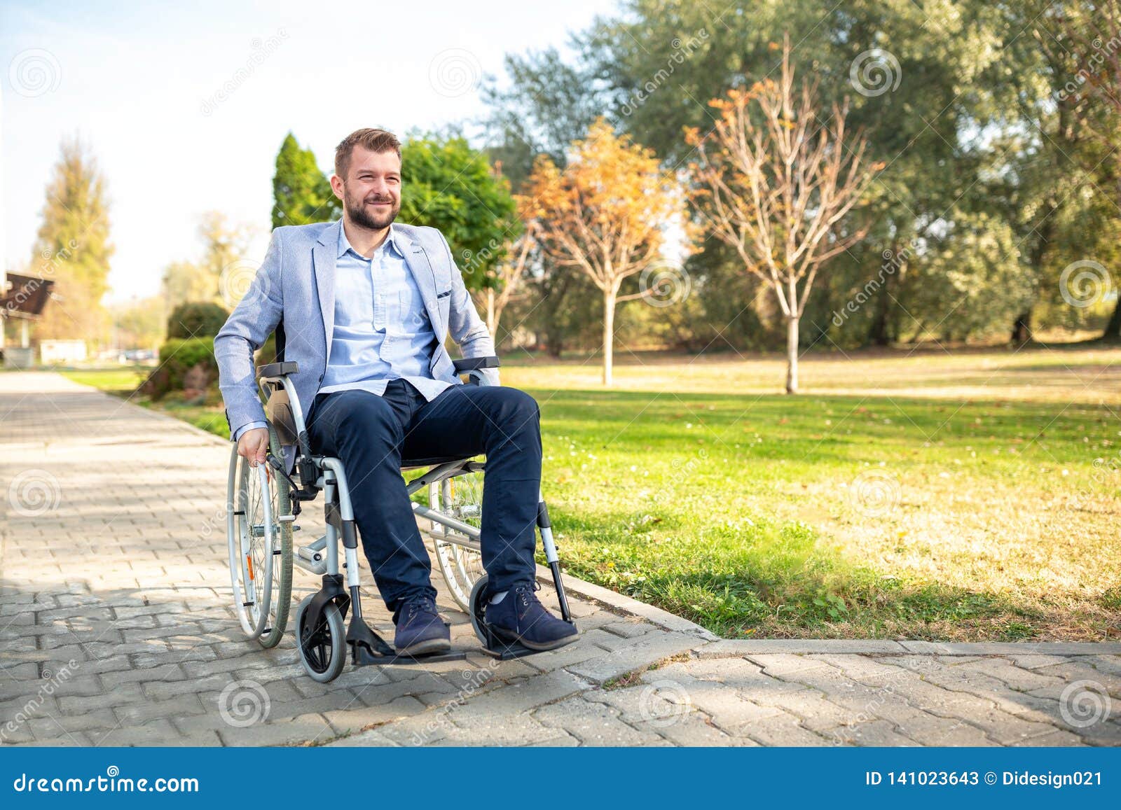 Young Physically Challenged Man in His Wheelchair Stock Image - Image ...