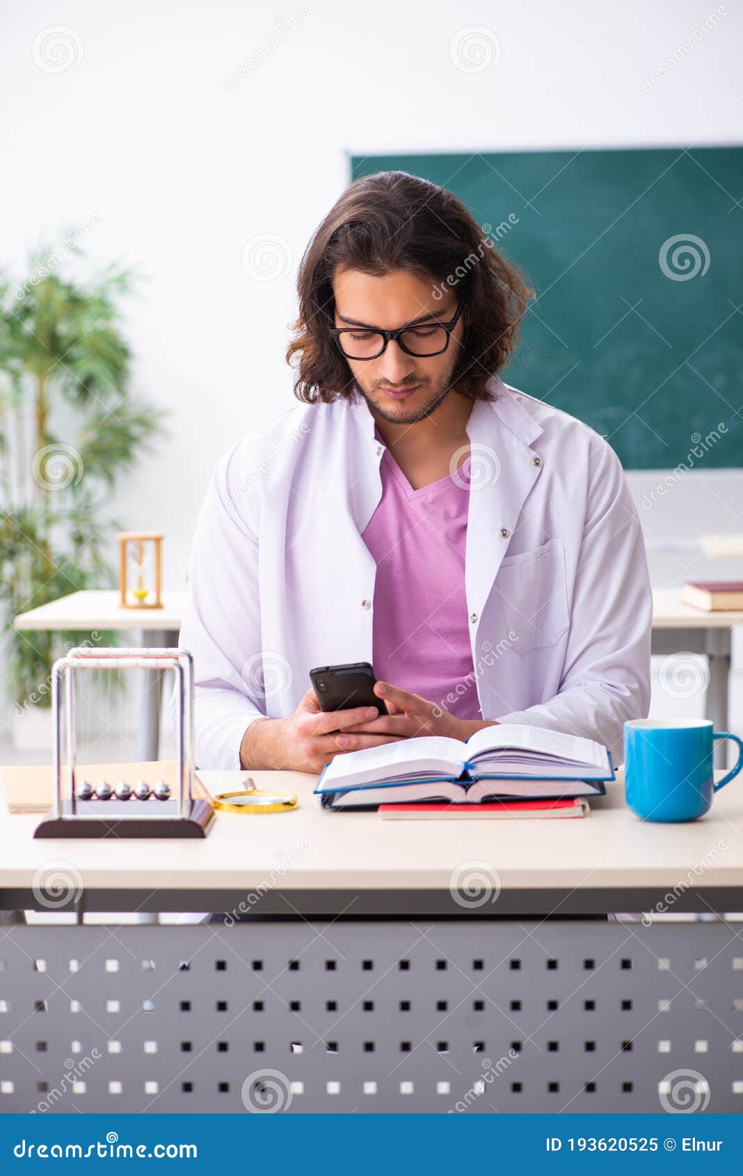 Young Male Physicist in the Classroom Stock Image - Image of graduation ...
