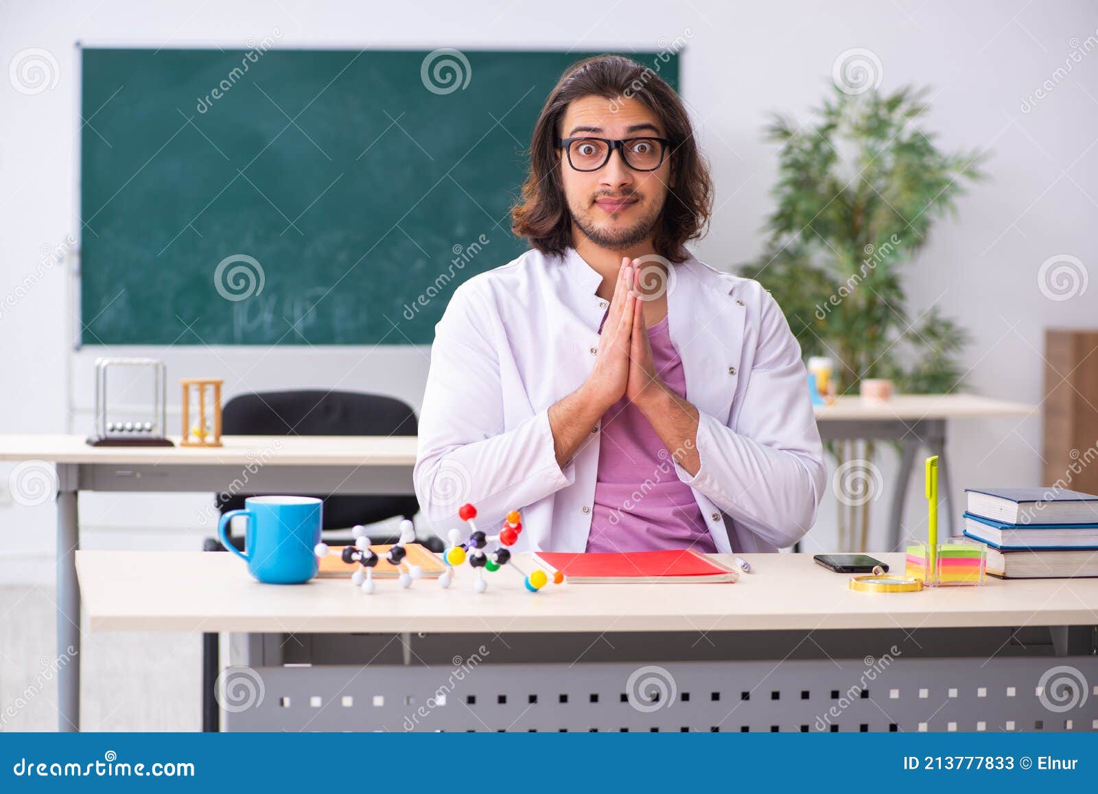 Young Male Physicist in the Classroom Stock Image - Image of graduate ...