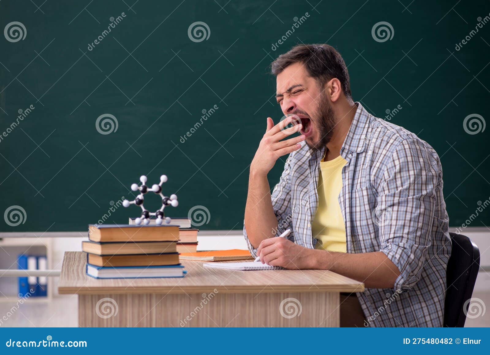 Young Male Physicist Student in the Classroom Stock Photo - Image of ...