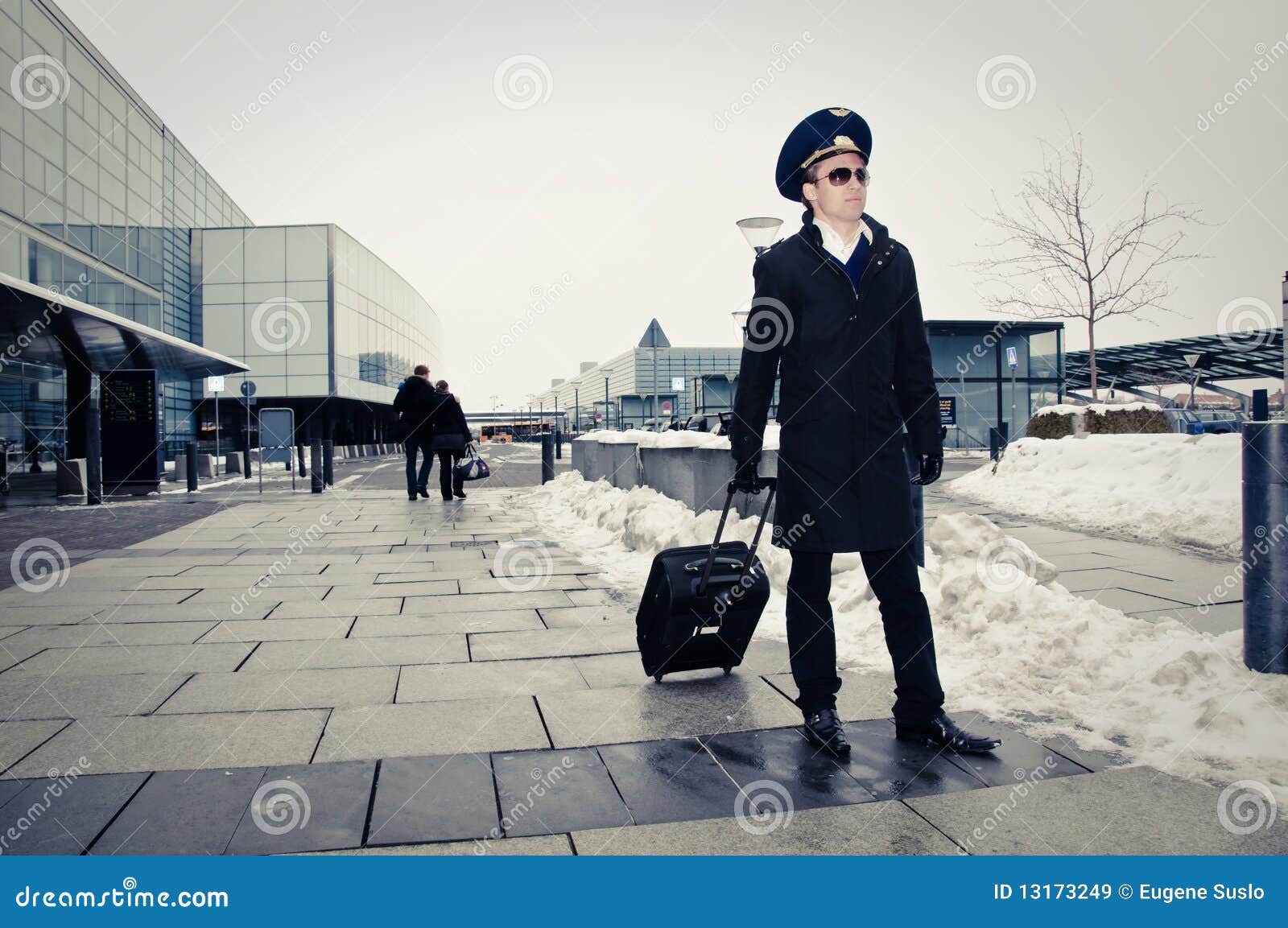 Young Pilot Girl Pretending Flying - Fake Glasses Royalty-Free Stock ...
