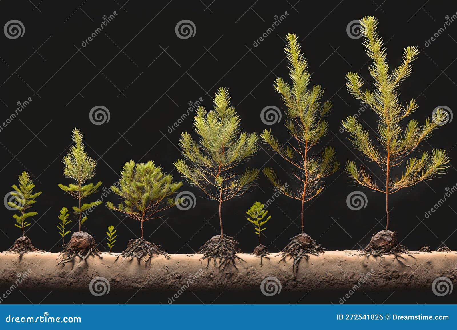 Young Pine Tree Seedling Illustration Generative Ai Stock Illustration ...