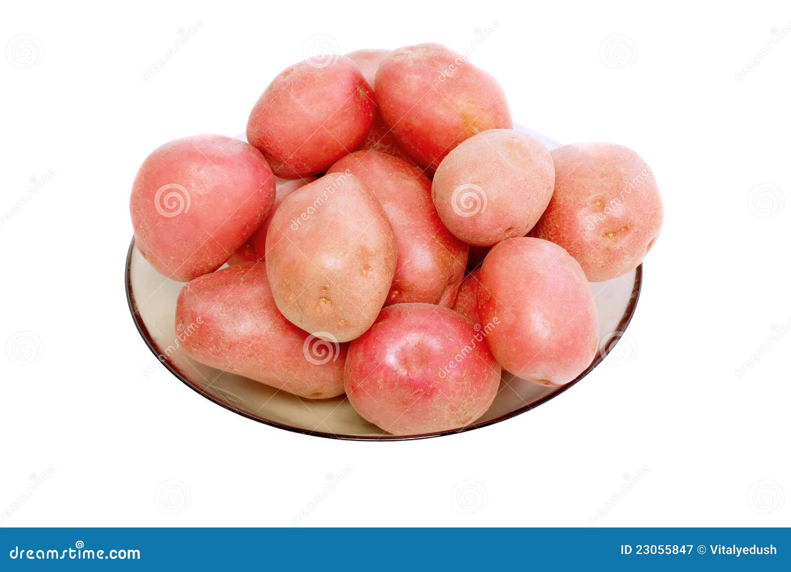 Young Pink Potato. Isolated Stock Image - Image of eyelet, eyespot ...