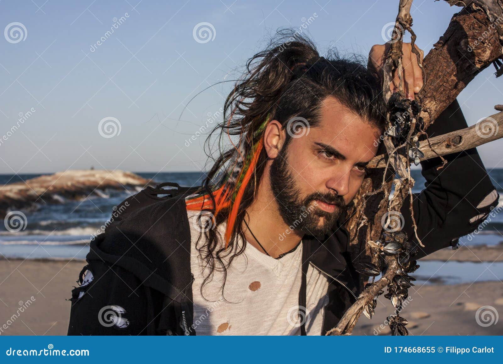 Young Pirate Boy Portrait on the Beach Stock Image - Image of beach ...