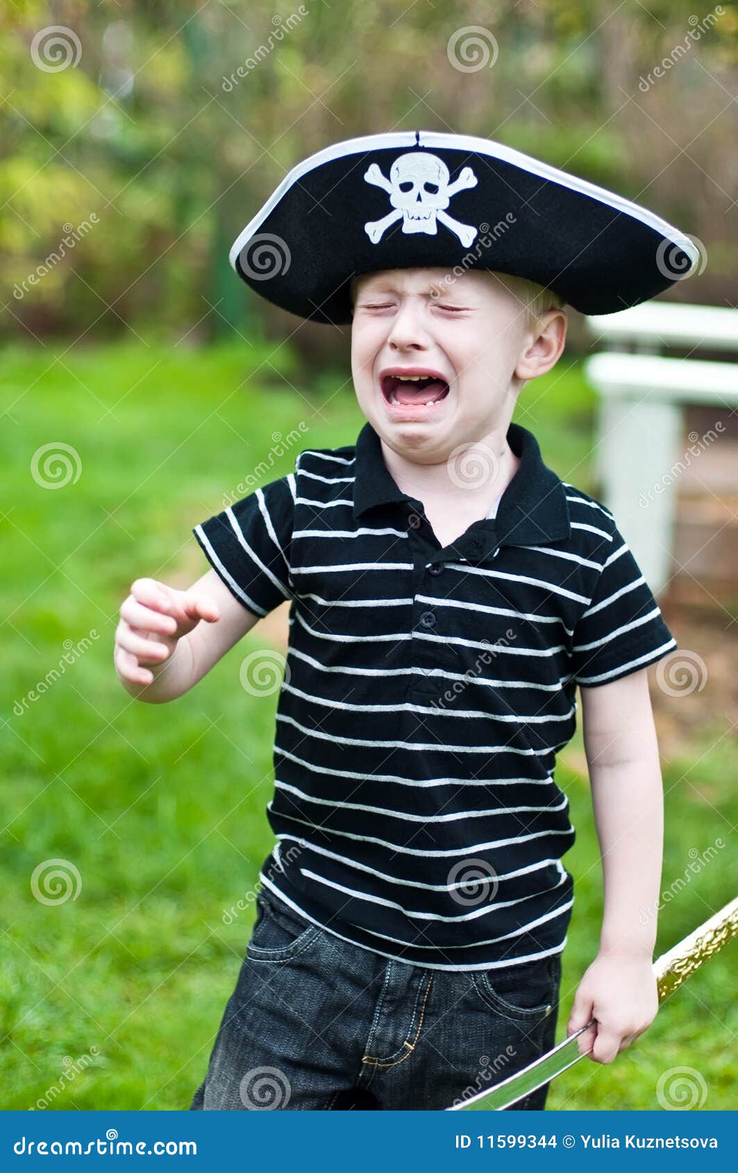 Young pirate crying stock photo. Image of party, outdoors - 11599344