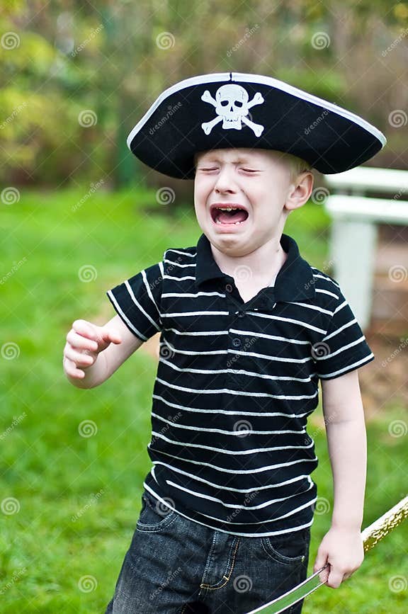 Young pirate crying stock photo. Image of party, outdoors - 11599344