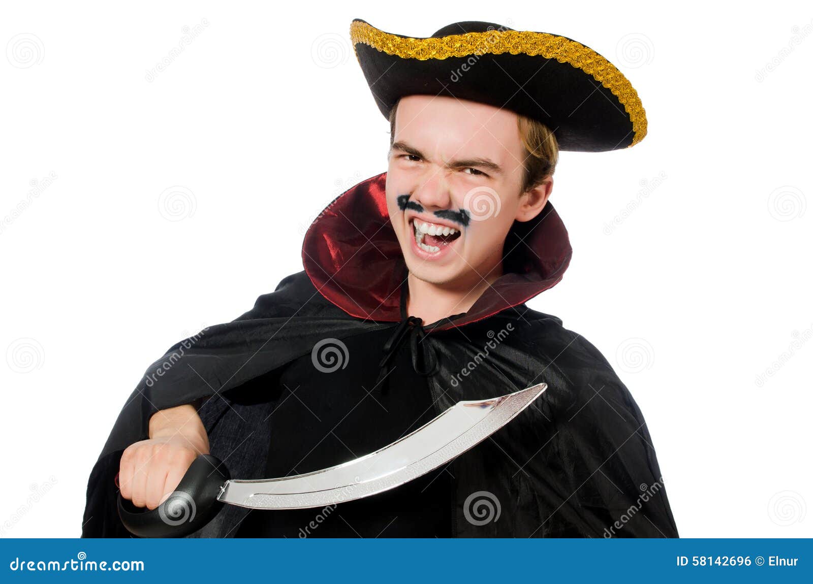 Young pirate holding sword stock photo. Image of conqueror - 58142696