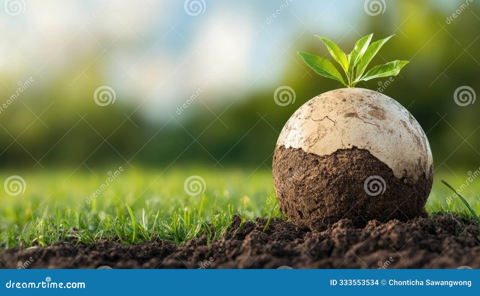 A Young Plant Emerging from a Soil-covered Seed, Symbolizing Growth and ...