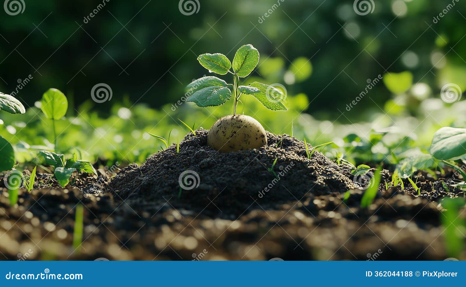 Plant Sprouting From Ground Line And Solid Icon, Ecology Concept ...