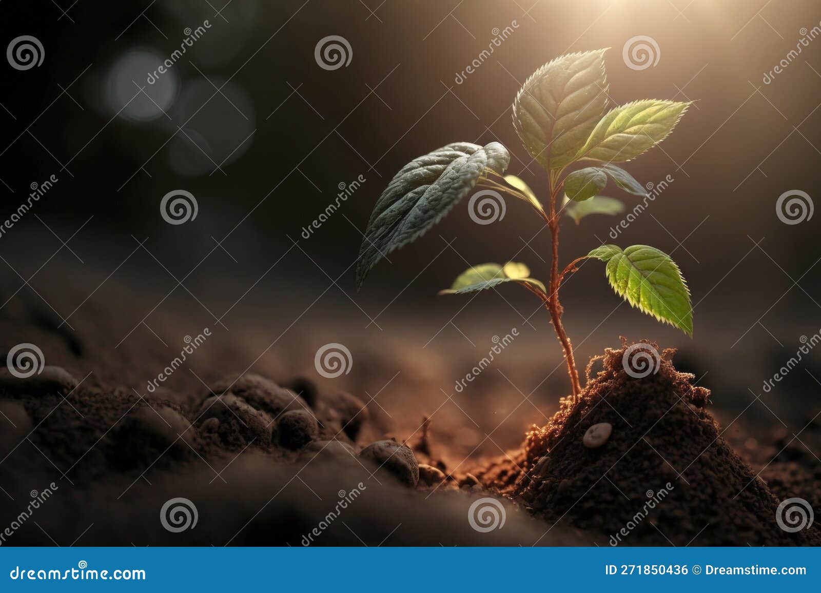A Young Plant in the Sun, a Plant in Growth, a Seedling of a Plant ...