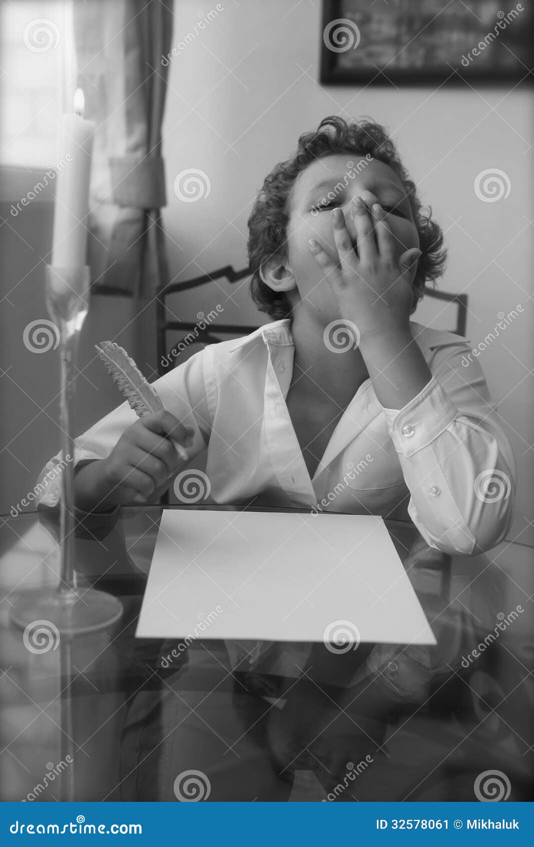 Young Poet Writing stock image. Image of crisis, uninspired - 32578061