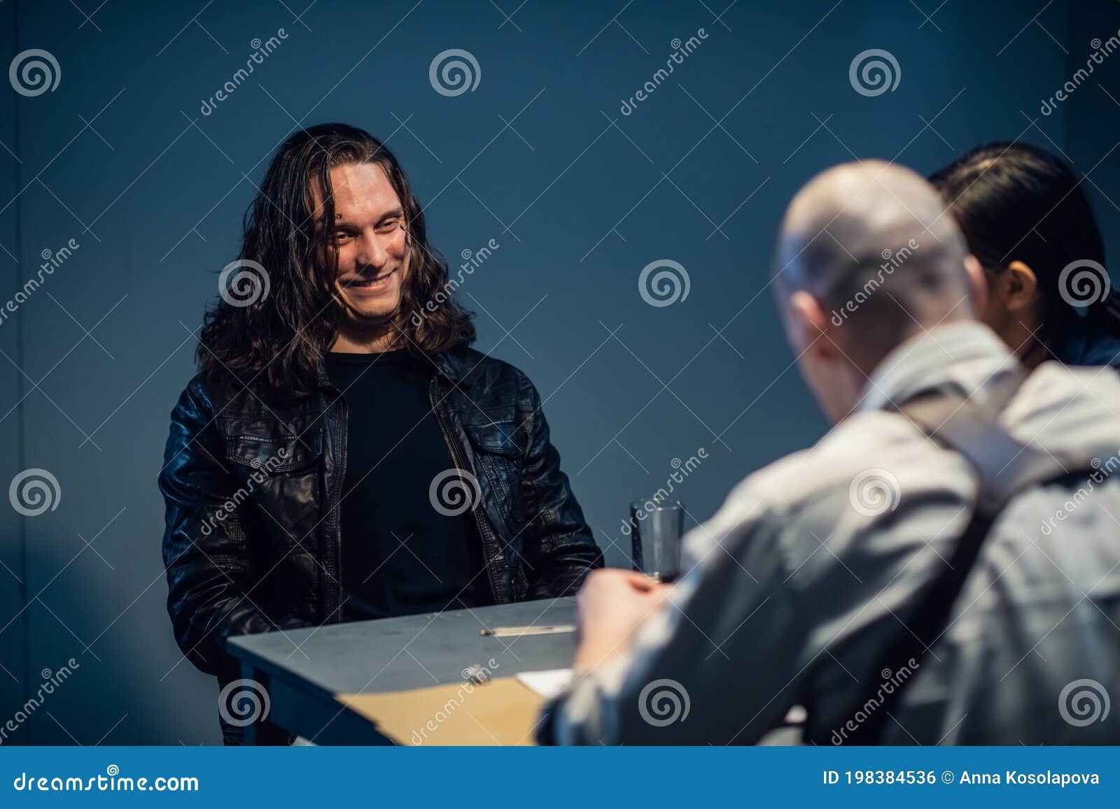 Policewoman Interrogating Young Criminal Stock Photo | CartoonDealer ...