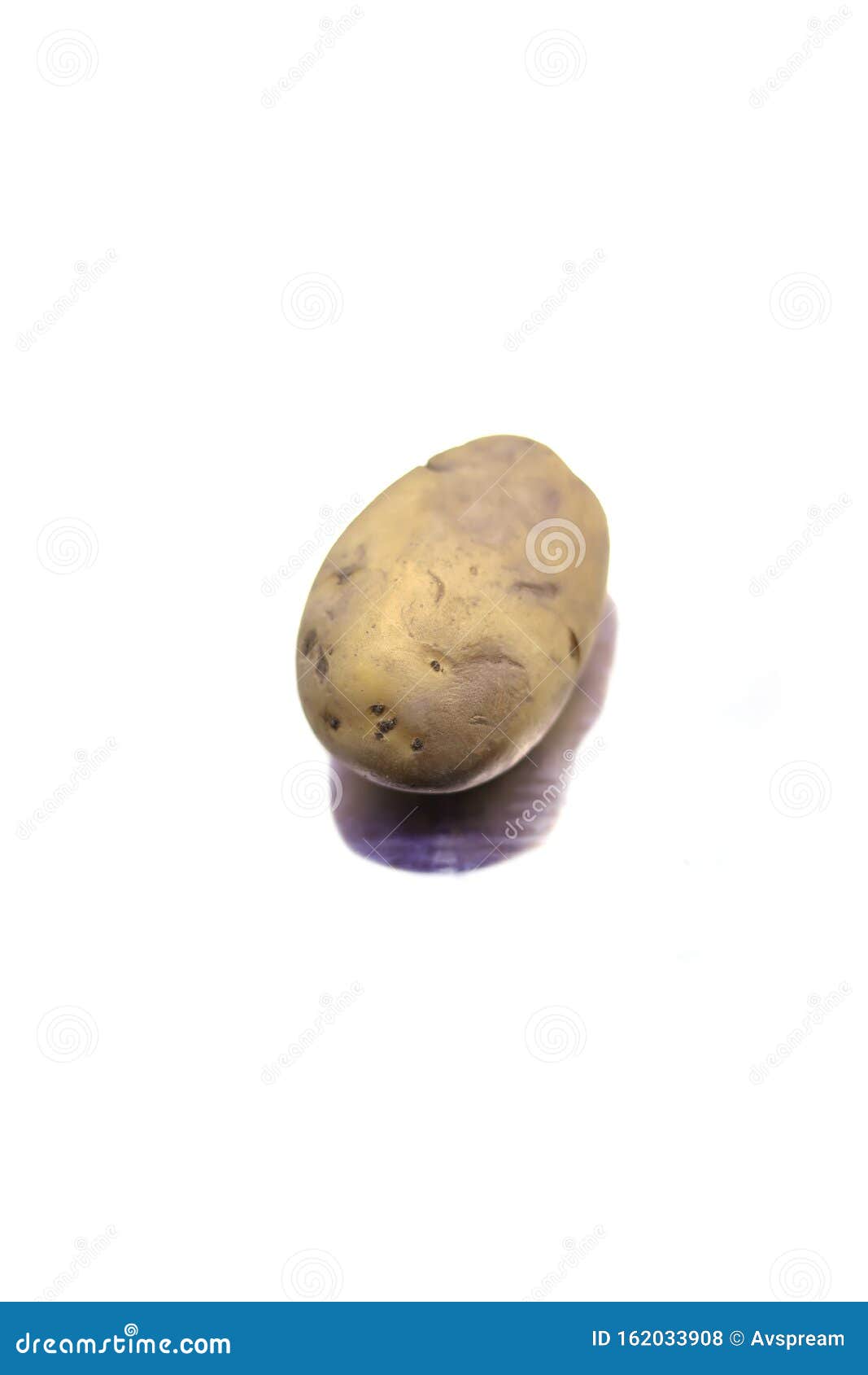 Young Potato Isolated on White Background. Top View Stock Photo - Image ...