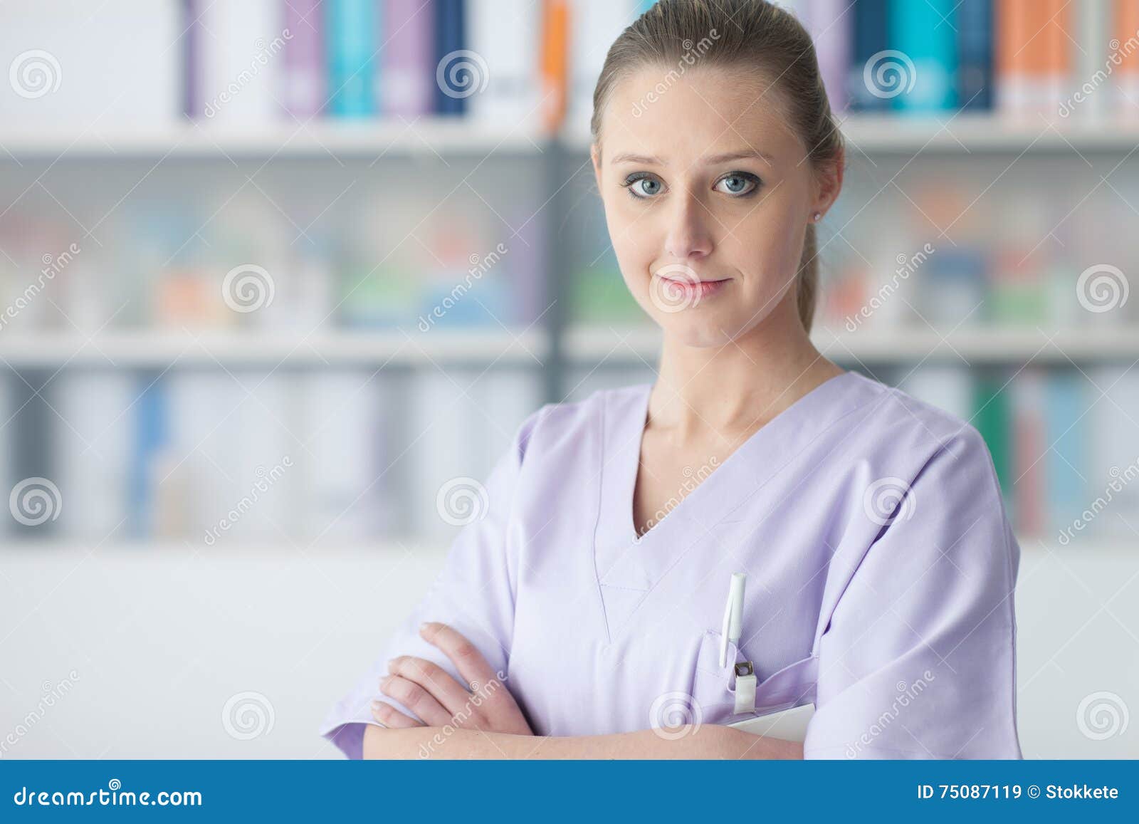 Young Practitioner Posing in the Office Stock Image - Image of ...