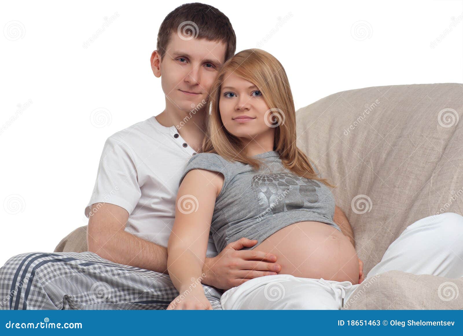 Young pregnant couple stock image. Image of happiness - 18651463