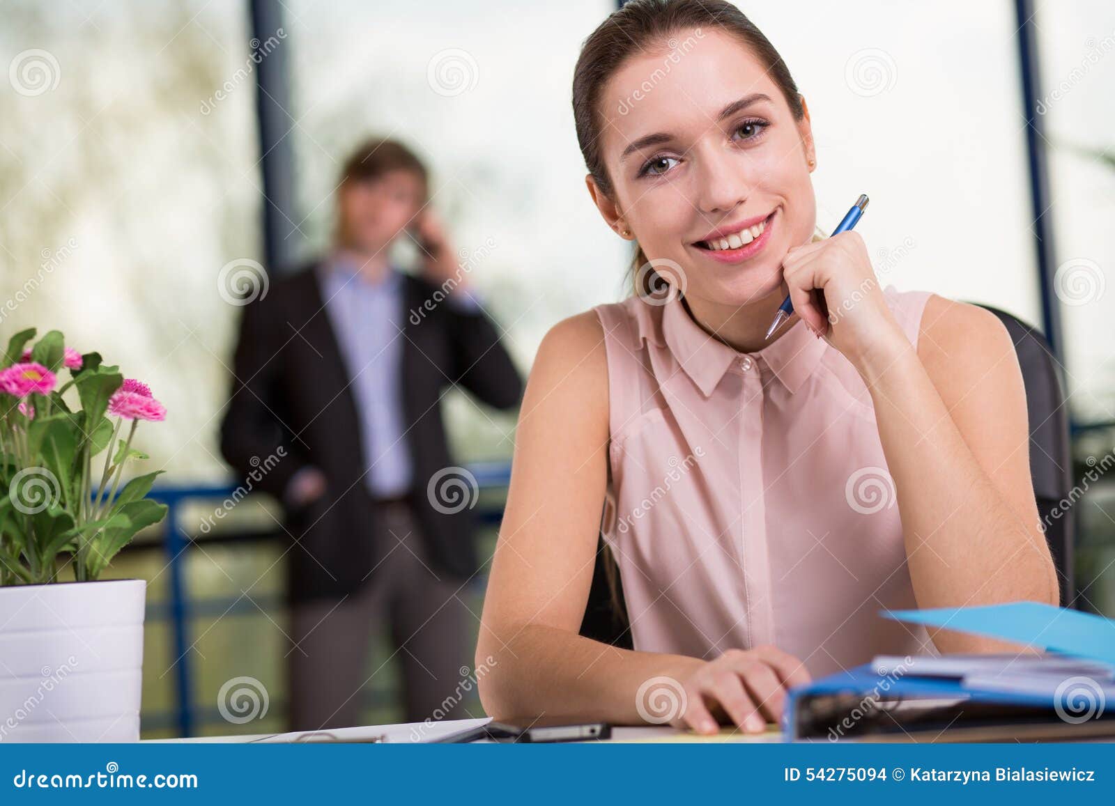 Young pretty boss stock photo. Image of female, management - 54275094