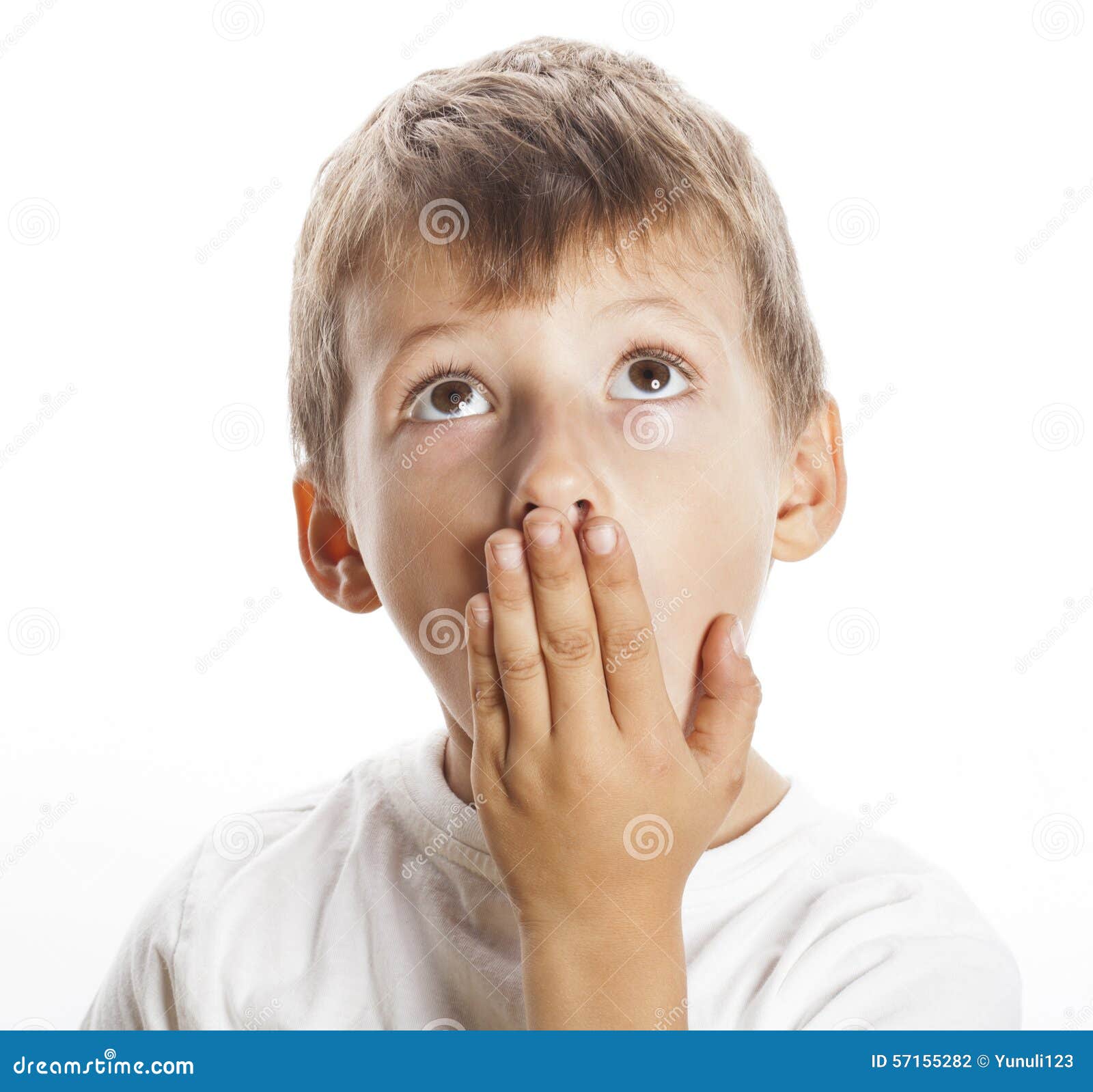 Young Pretty Boy Wondering Face Isolated Gesture Stock Photo - Image of ...