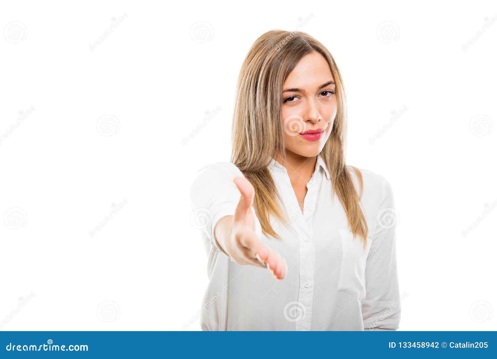 Young Pretty Business Woman Offering Hand Shake Stock Photo - Image of ... Young Pretty Business Woman Offering Hand Shake Stock Photo - Image of ...