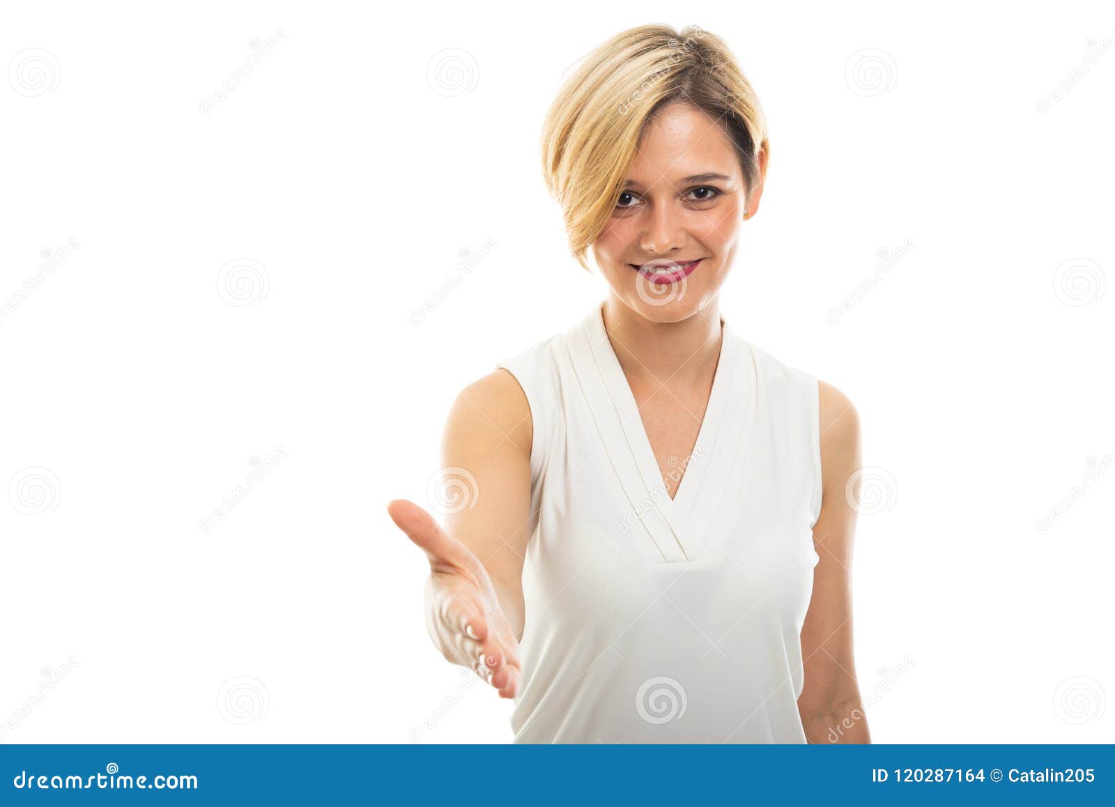 Young Pretty Business Woman Offering Hand Shake Stock Photo - Image of ... Young Pretty Business Woman Offering Hand Shake Stock Photo - Image of ...