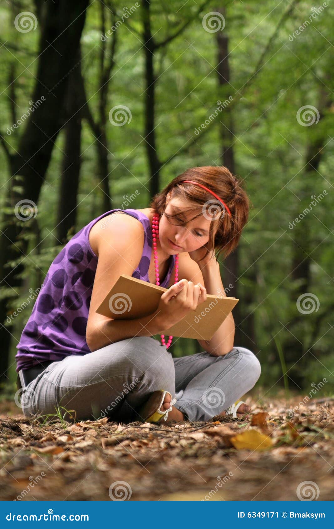 Young Pretty Girl Reading a Book. Stock Image - Image of caucasian ...