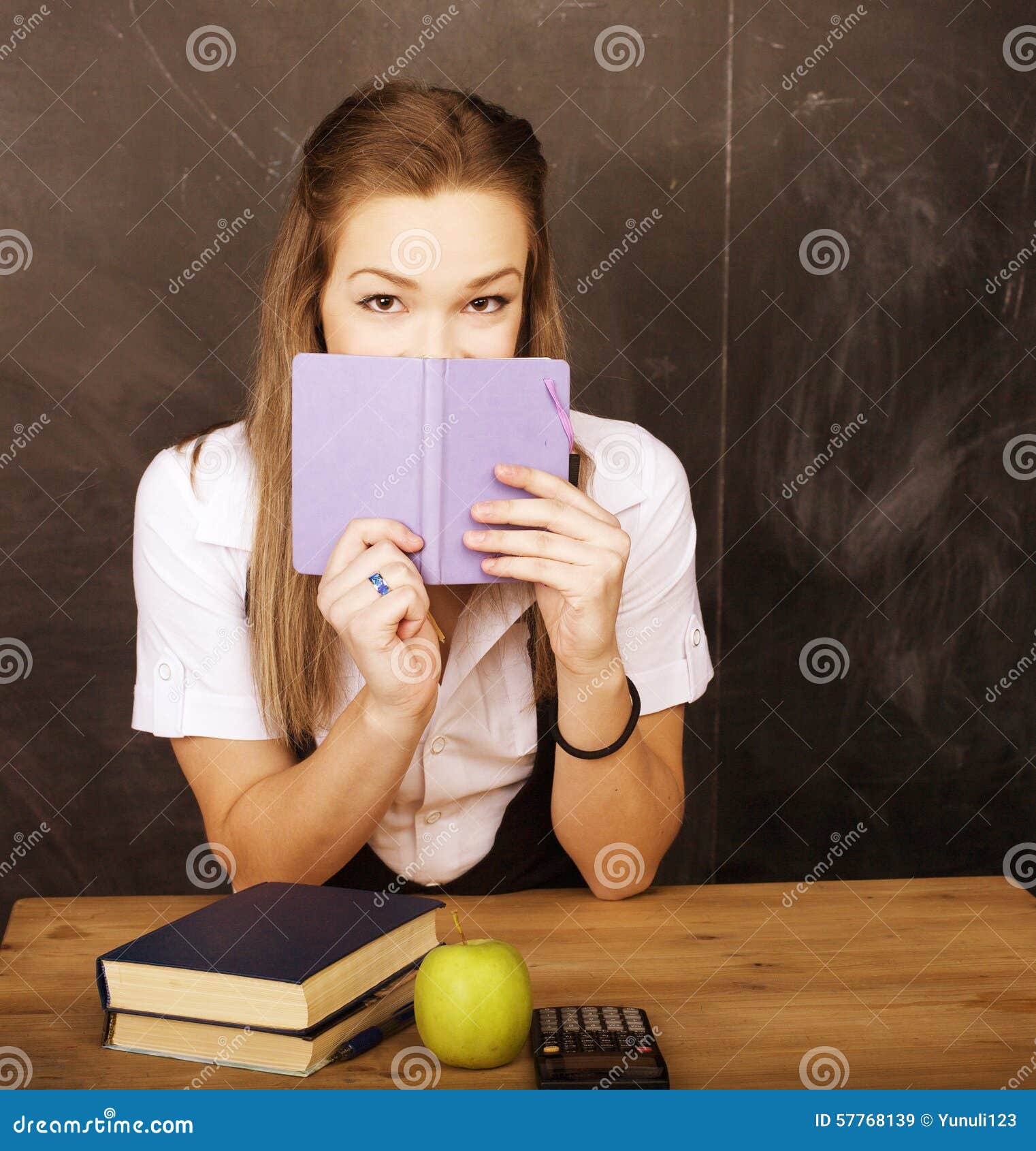 Young Pretty Girl Student in Classroom at Stock Image - Image of group ...