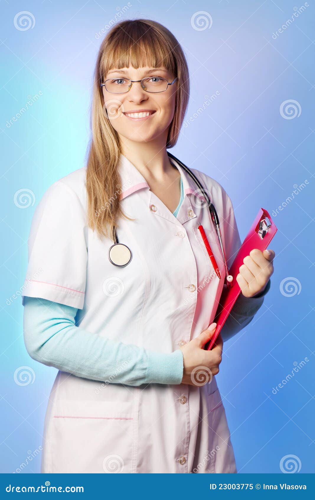 Young Pretty Healthcare Worker Stock Image - Image of cheerful ...