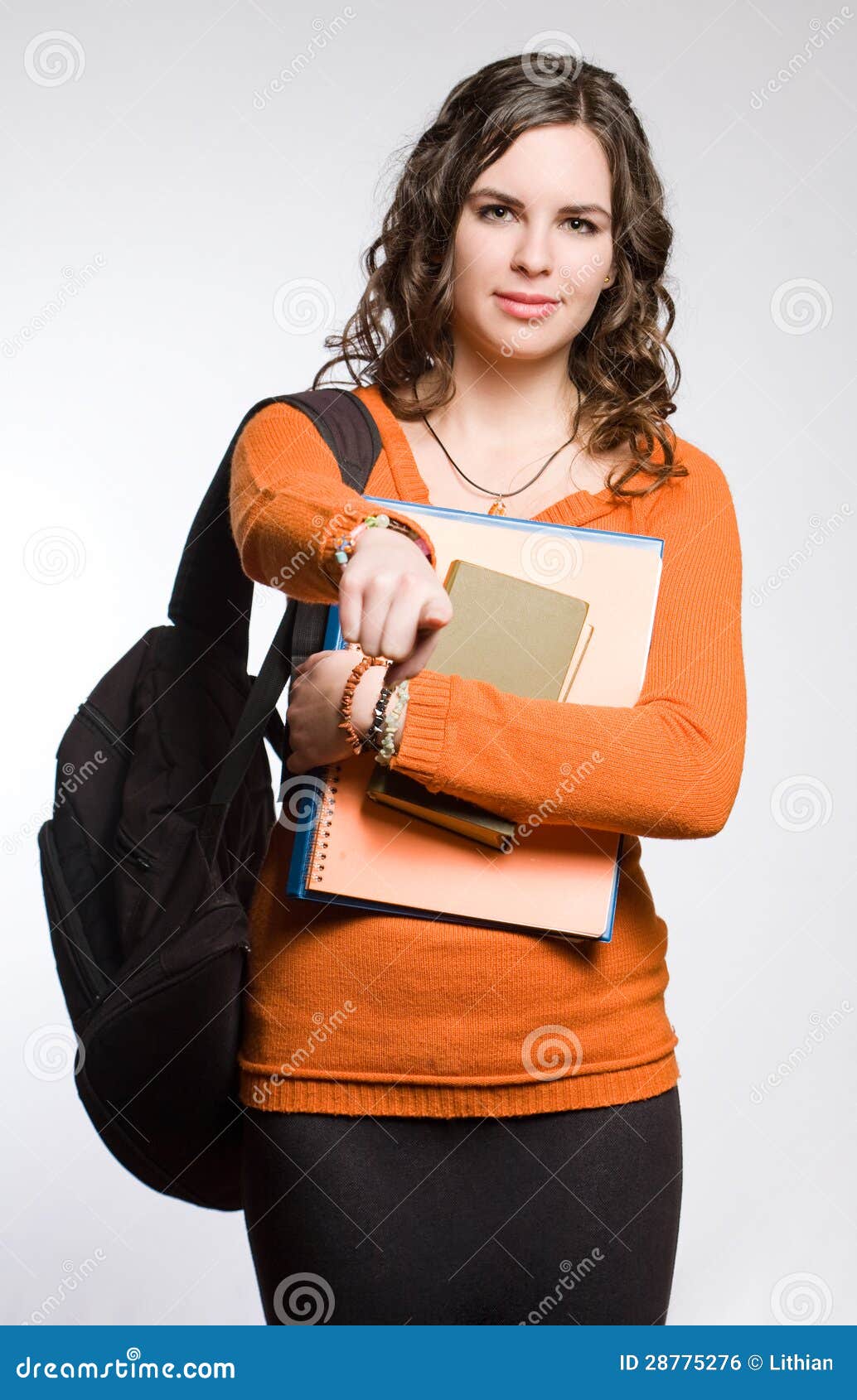 Young pretty student girl. stock photo. Image of female - 28775276
