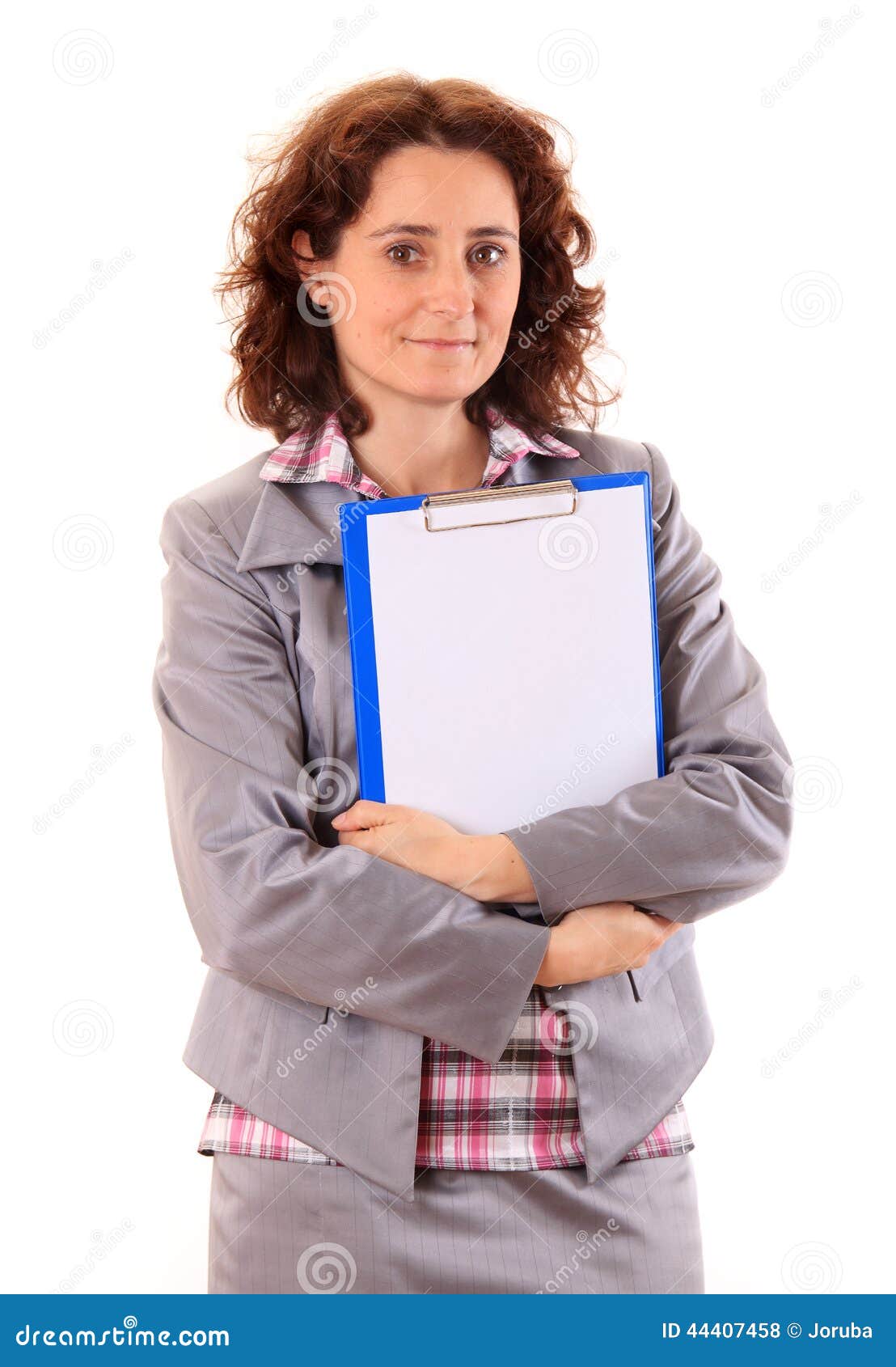 Young Pretty Woman with Document Stock Photo - Image of professional ...