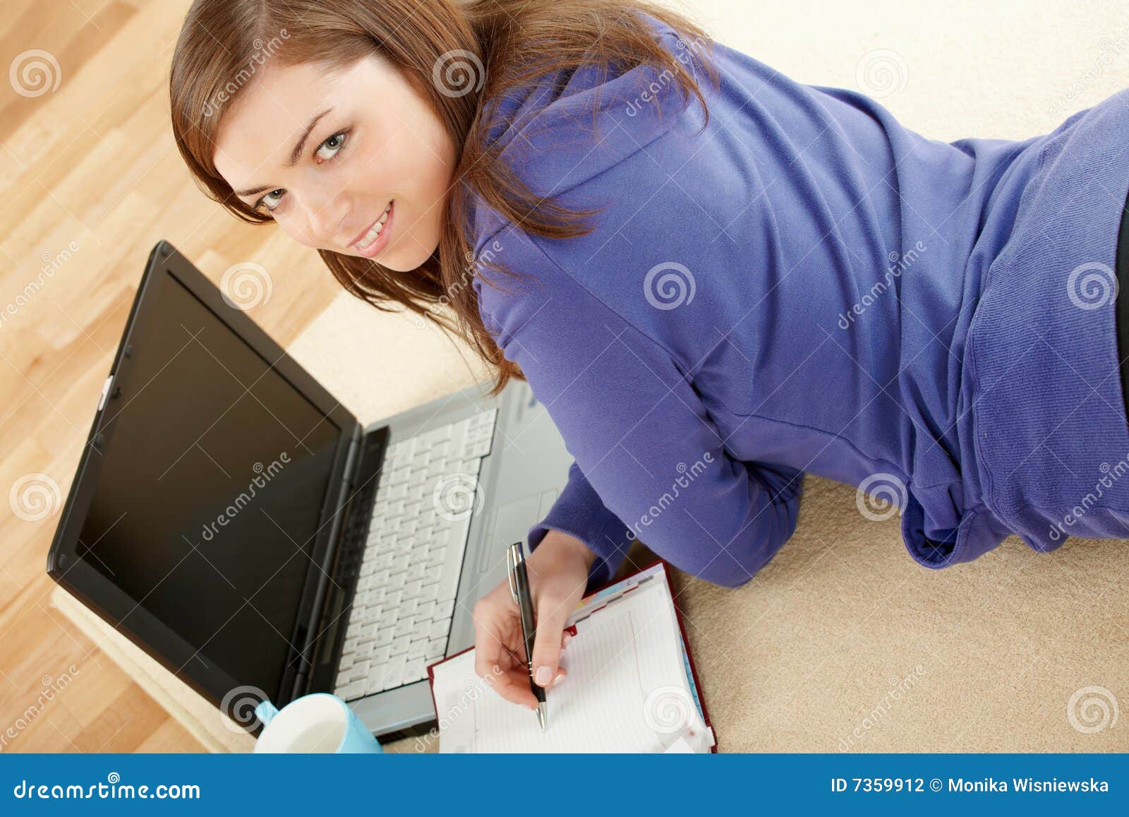 Young Pretty Woman Making Notes Stock Photo - Image of female, people ...