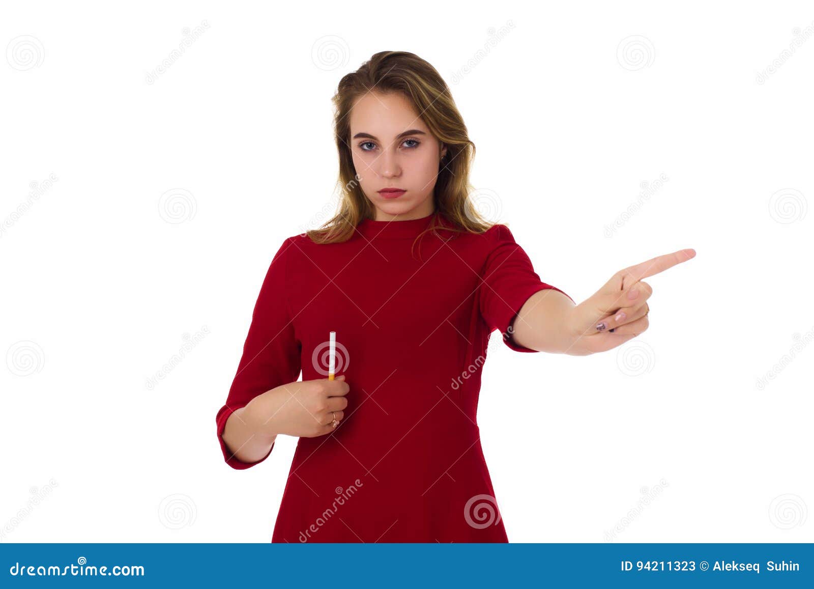 Young Pretty Woman, Stop Smoking Stock Image - Image of beautiful ...