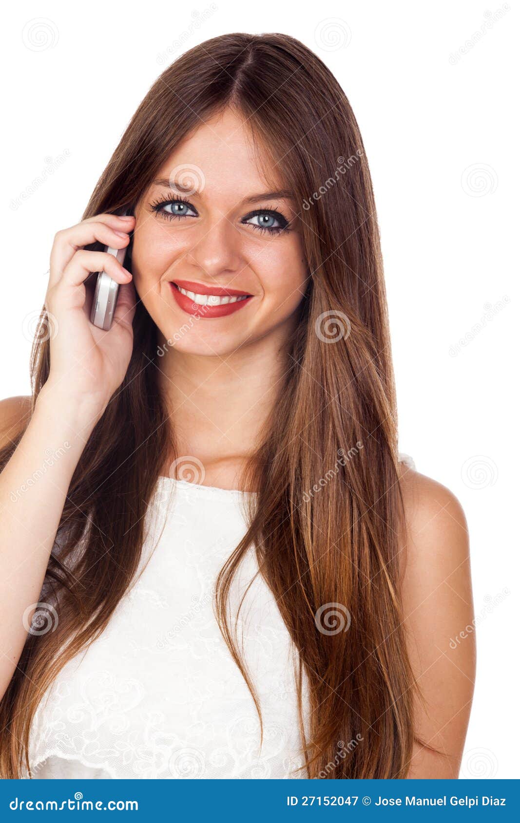 Young Pretty Woman Using a Mobile Phone Stock Image - Image of cellular ...