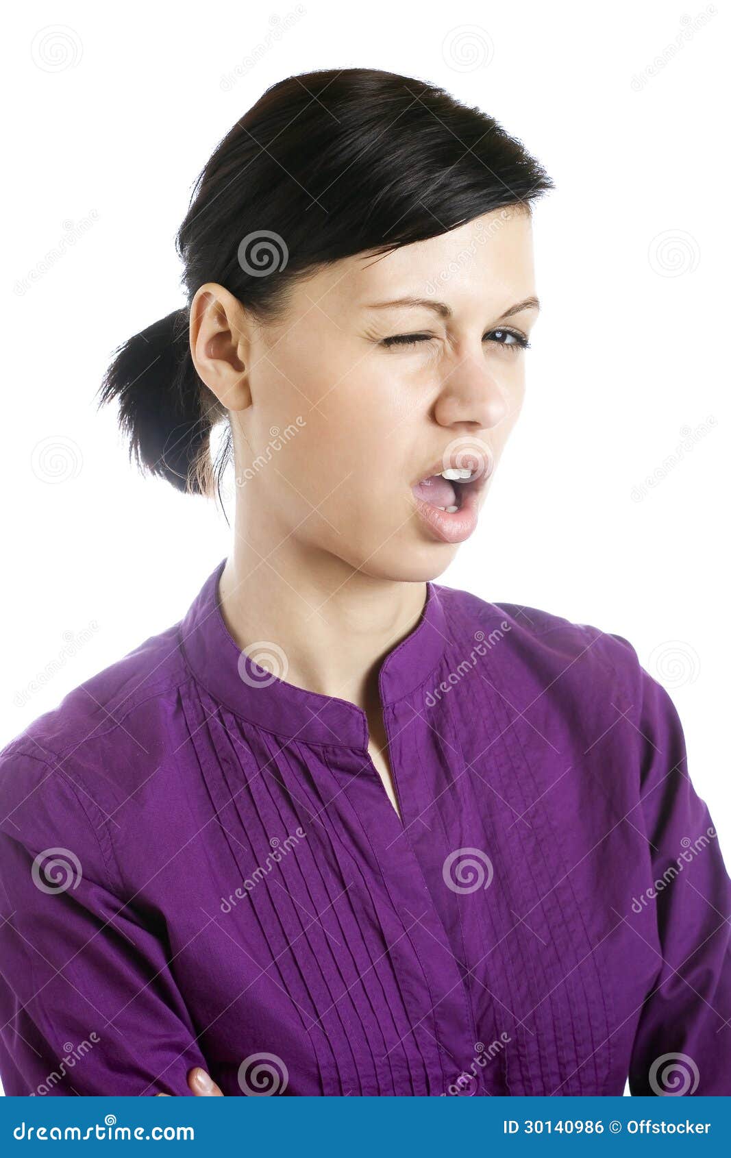 Winking girl stock photo. Image of hair, beauty, femininity - 30140986