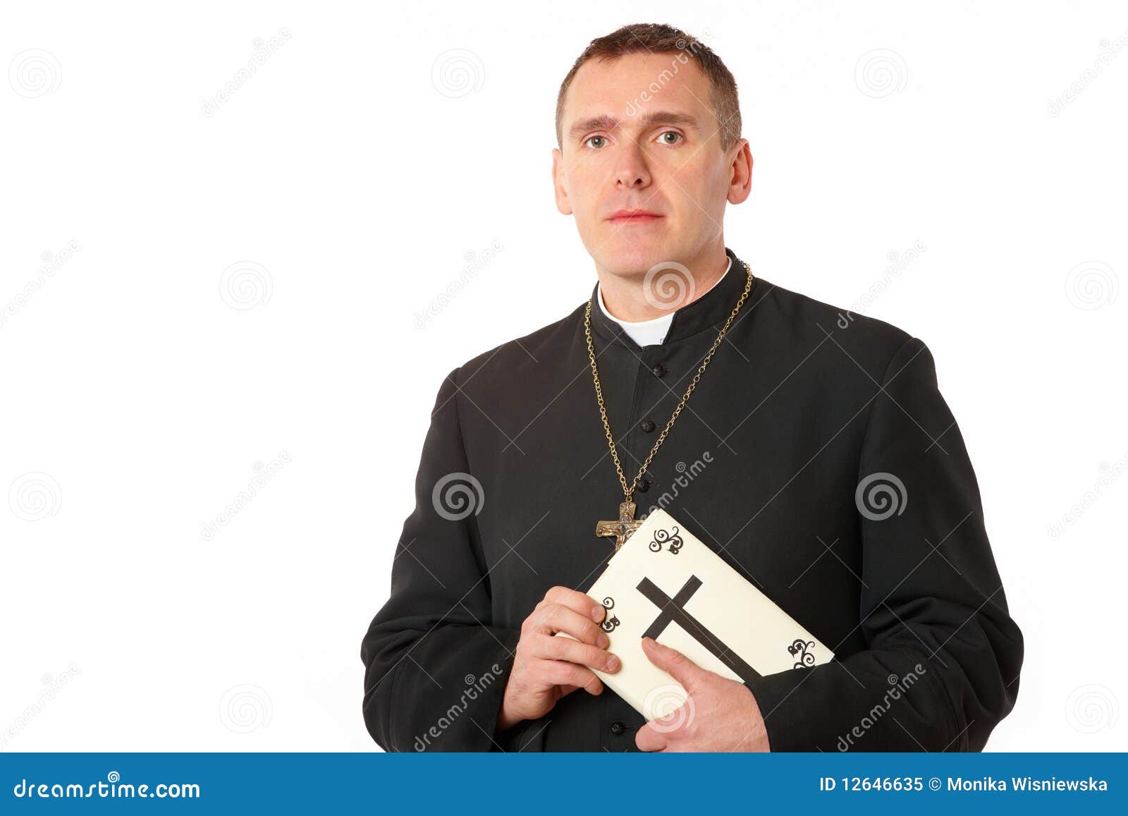 Young priest stock image. Image of isolated, black, male - 12646635