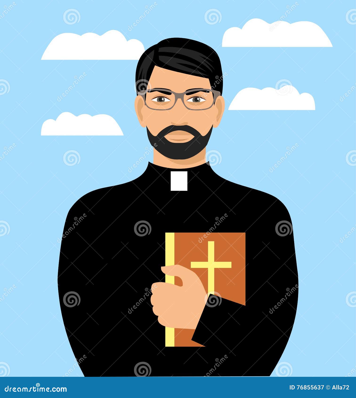 Young Priest Topic Image 2 Vector Illustration | CartoonDealer.com ... Young Priest Topic Image 2 Vector Illustration | CartoonDealer.com ...