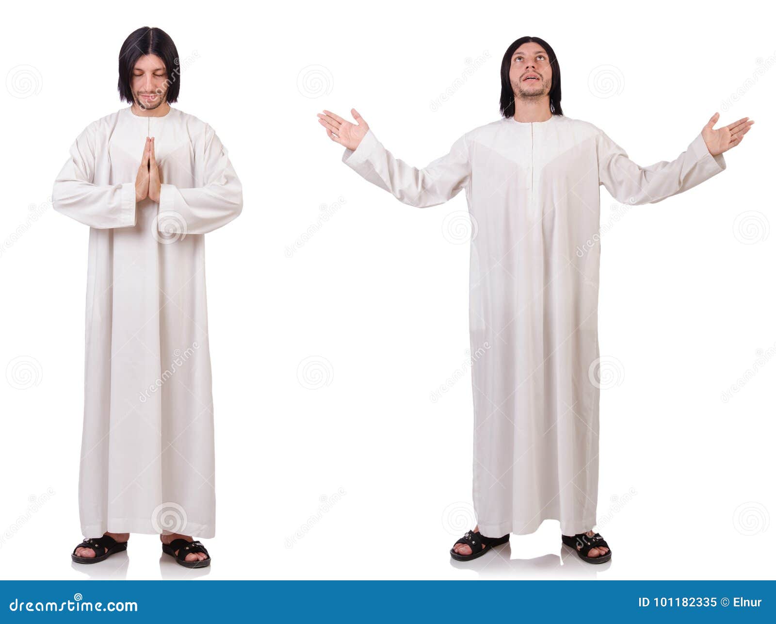 The Young Priest with Bible Isolated on White Stock Image - Image of ...