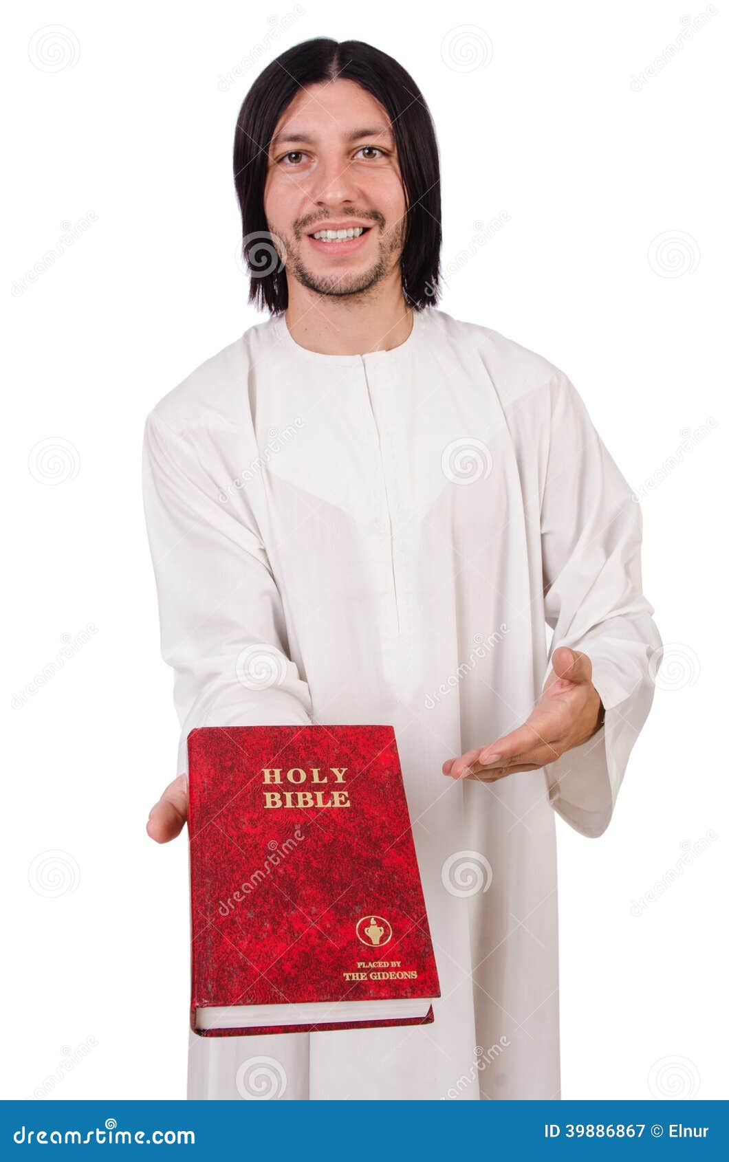 Young priest with bible stock image. Image of christianity - 39886867