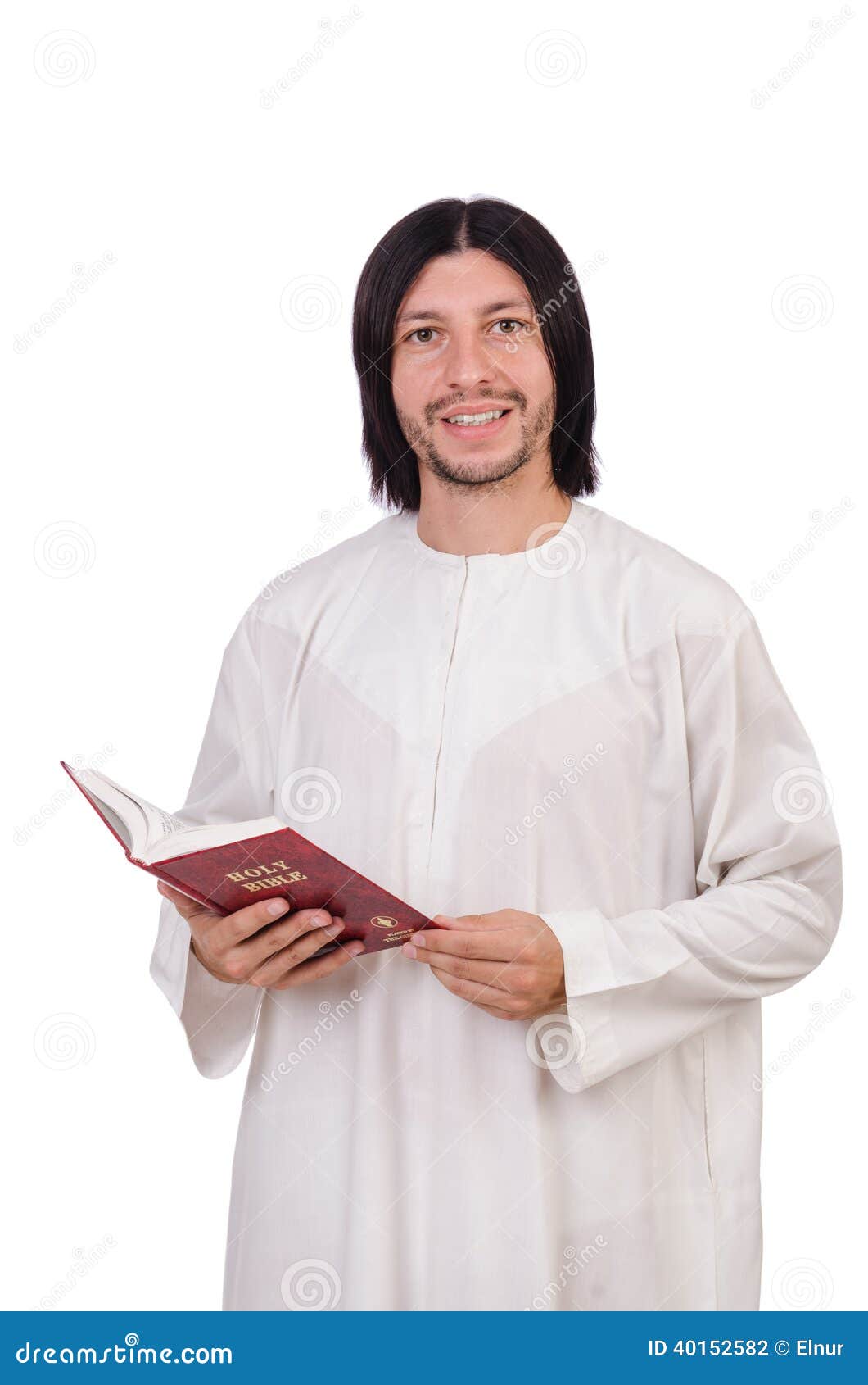 Young priest with bible stock photo. Image of preacher - 40152582